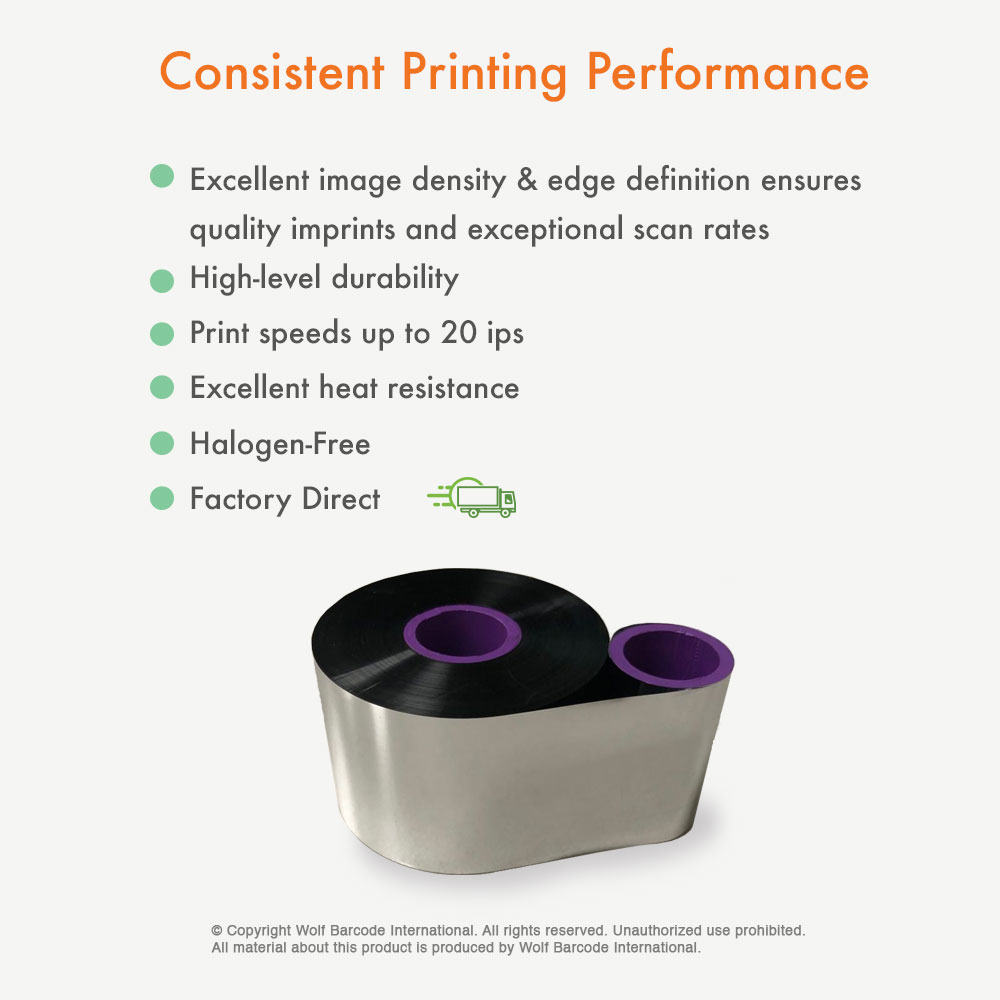 12 Rolls 5.14" x 1968' (131 mm x 600 m) Near Edge Wax /Resin Thermal ...